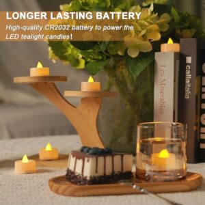 BEICHI Flameless TeaLights Candles with Timer,6 Hours On and 18 Hours Off in 24 Hours Cycle Automatically,Pack of 12 Battery Operated LED Tea Lights Flickering Votive Candles Timer Warm Yellow Light