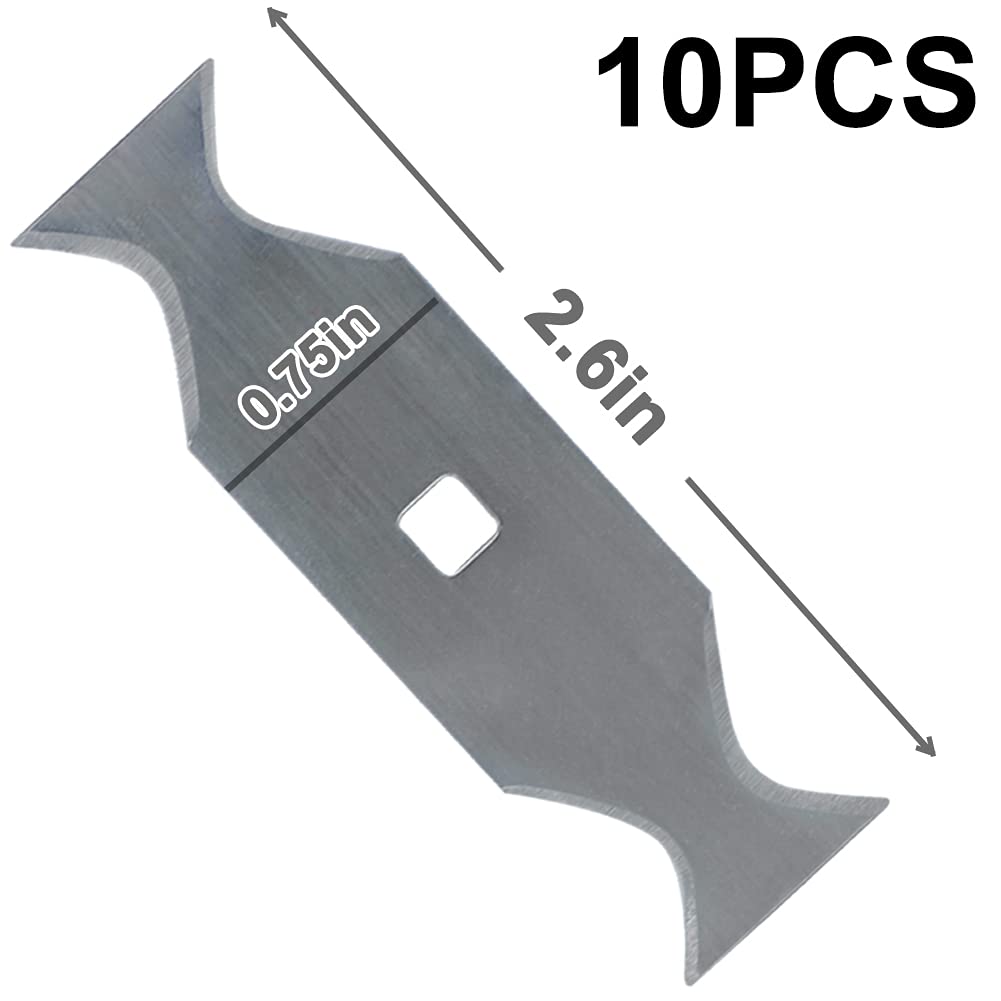 Utility Knife Blades 10 Pack, Box Cutter Blades, Heavy Duty SK5 Steel Double Edged Roofing Blades, Suitable for a Variety of Hobby Knife Blades