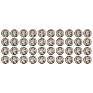 Roll of 40-90% Silver Washington Quarters $10 Fine