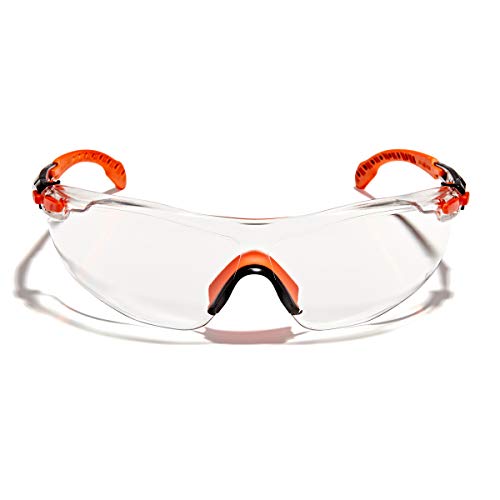 OPTIFENSE™ VS3 Anti Fog, Premium CLEAR/TINTED Safety Glasses, ANSI Z87+, (Orange Frame, Clear Lens)