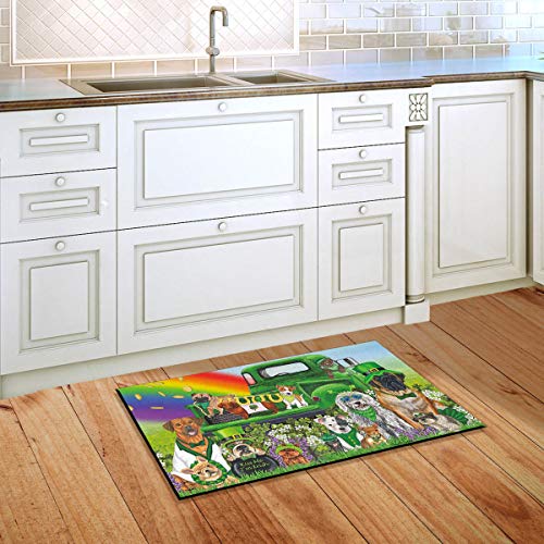 Briarwood Lane Lucky Pups St Patricks Day Door Mat - 30" x 18" - St Patricks Day Door Mat Outdoor - St Patricks Door Mat Door Mat Inserts St Patricks Day Outdoor Mat