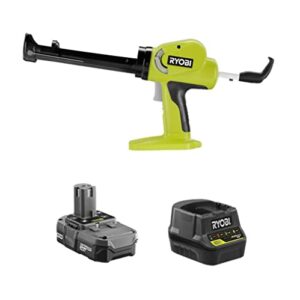 18 volt cordless power caulk/adhesive gun kit with battery and charger by ryobi (no retail packaging)