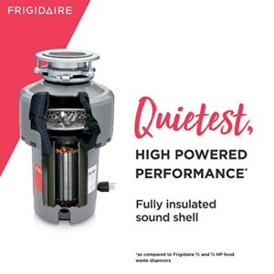 Frigidaire 1.25 HP Corded Garbage Disposal for Kitchen Sinks | FF13DISPC1