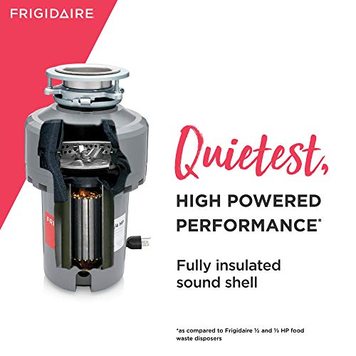 Frigidaire 1.25 HP Corded Garbage Disposal for Kitchen Sinks | FF13DISPC1