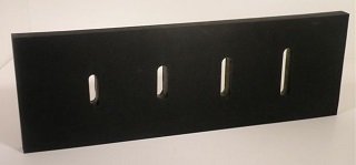 Heavy Duty Rubber Cutting Edge 1-1/2" thick x 8" wide x 8 ft. Long punched Standard Highway Slots. Snow Plow Rubber