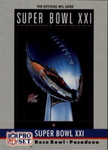 1990 pro set football theme art #21 super bowl xxi