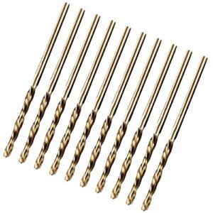 metric 1.7mm diameter twist drill bits m35 hss straight shank cobalt drill bit set hss champagne (10 pcs)