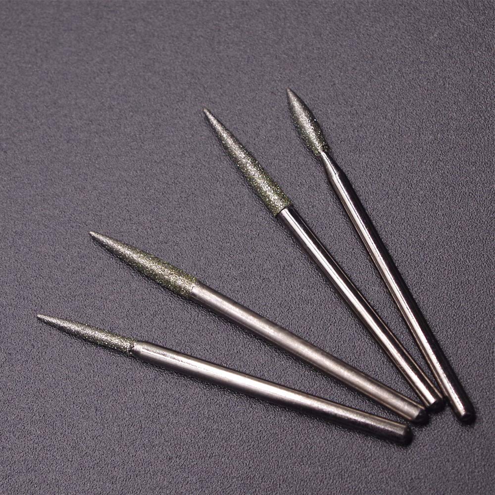 Wolfride 30Pcs Diamond Burr Set Diamond Drill Bit for Gemstone, Sea Shell, Glass, Ceramic, Metal