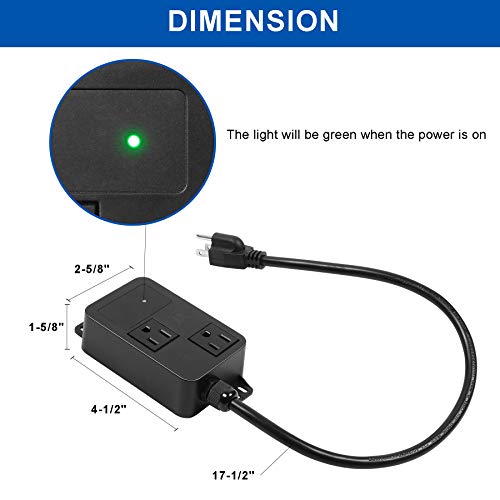 Automatic Vacuum Switch for Power Tools, Dust Control Autoswitch with Unique Current Sensing Technology to Delay Vacuum On, Prevent Circuit Overload and Eliminating Circuit Breaker Tripping