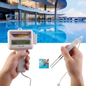 PH Meter Chlorine Tester, Portable 2 in 1 Digital Water Quality Analysis Monitor and Chlorine Level CL2 Tester Meter for Swimming Pool, Spa, Drinking Water