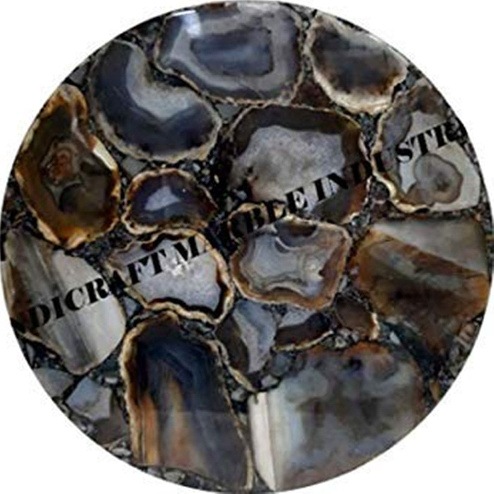 Natural Grey Agate Stone Round 33" x 33" Inch Coffee Table Top, Grey Agate Stone Round Dining Table Top, Grey Agate Stone Round Centre Table Top, Piece Of Conversation, Family HeirLoom