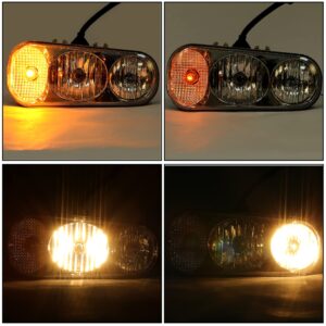 Universal Snow Plow Lights Headlight Halogen Headlamp Lamp KIT Kit Compatible with Boss Western Meyer Blizzard Curtis Snowdog Replace for 1311100