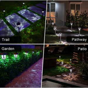 Solar Lights Outdoor Decorative - 10 Pack of Solar Pathway Lights - Suitable for Outdoor Solar Lights Pathway, Waterproof Solar Powered Garden Yard Lights for Walkway Sidewalk Driveway