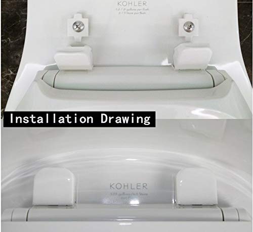 Toilet Seat Hinge Kit for Elongated Toilet Seat Suitable for Kohler 1150464-0