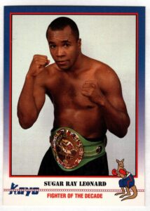 sugar ray leonard super middleweight 1991 kayo #156 - boxing card