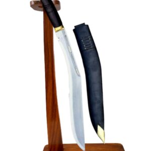 QT S Khukuri/Kukri Display Wooden Stand Fit 23-25 Inch X Large Kukri - Full Tang Blade Length Fit 16-18 Inch Kukri Khukuri- Handmade By Heavy Real Wood Nepaloden Sword Display for Heavy Kukri Knife