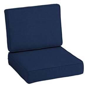 arden selections profoam essentials outdoor deep seating cushion set 24 x 24, sapphire blue leala