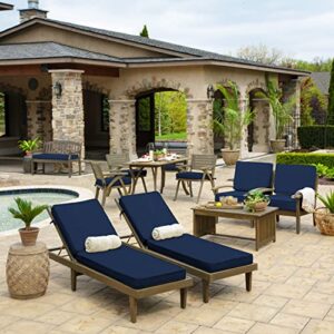 Arden Selections ProFoam Essentials Outdoor Deep Seating Cushion Set 24 x 24, Sapphire Blue Leala