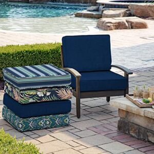 Arden Selections ProFoam Essentials Outdoor Deep Seating Cushion Set 24 x 24, Sapphire Blue Leala