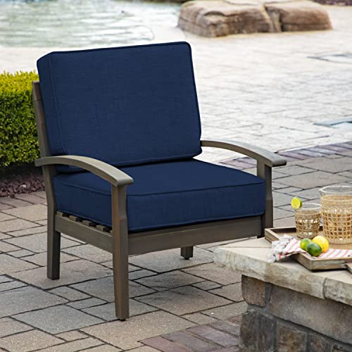 Arden Selections ProFoam Essentials Outdoor Deep Seating Cushion Set 24 x 24, Sapphire Blue Leala