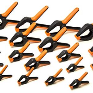 WEN CLA200 20-Piece Spring Clamp Set with 3/4-Inch, 1-Inch, 2-Inch and 3-Inch Clamps