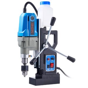 zelcan 1100w magnetic drill press with 1.6 inch boring diameter, power mag drill 2700lbf electromagnet portable drilling machine for metal surface and home improvement