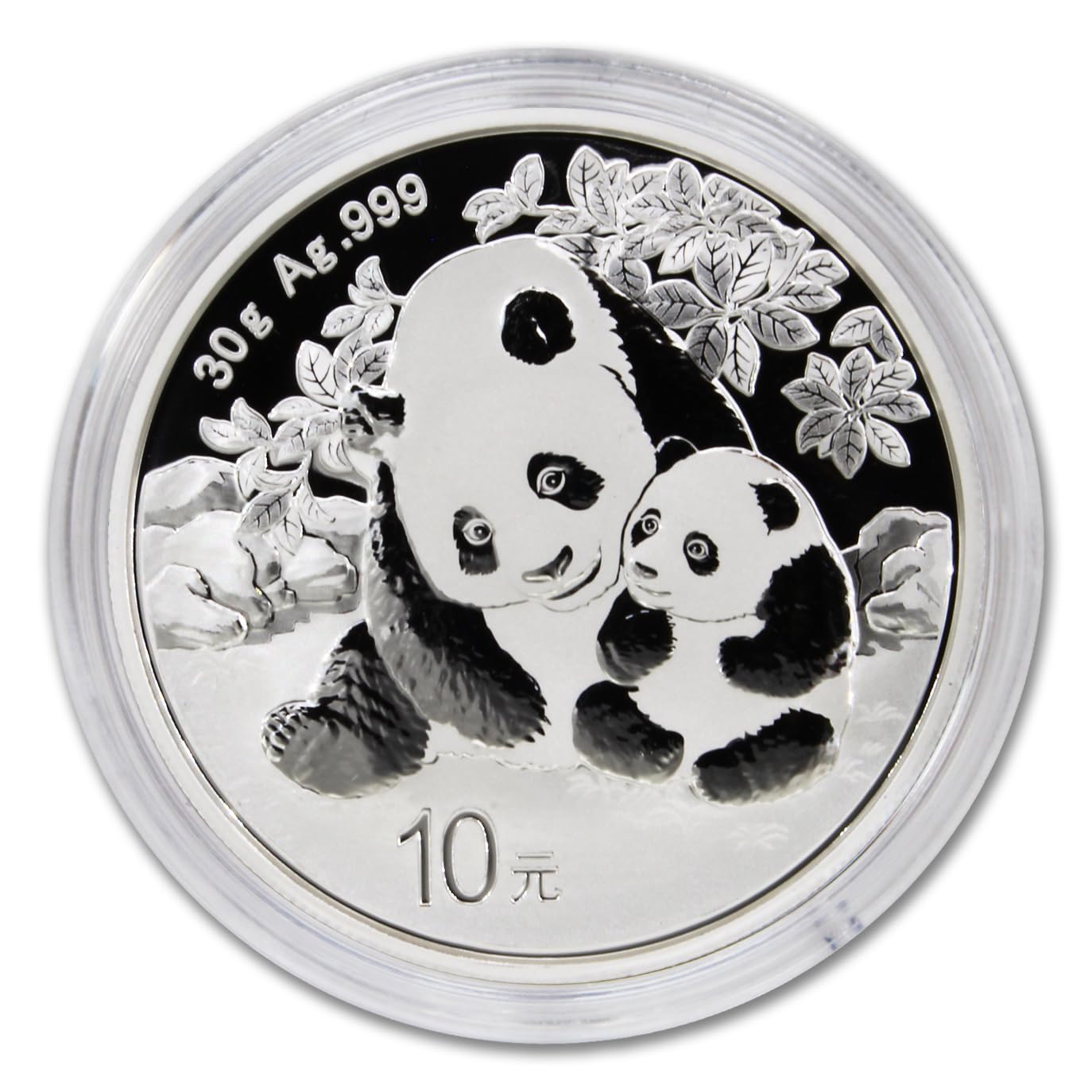 2024 30 Gram Silver Chinese Panda Coin Brilliant Uncirculated with Certificate of Authenticity 10¥ BU