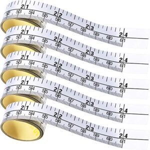 self-adhesive measuring tape workbench ruler adhesive backed double scale stick tape measure for work woodworking, saw, drafting table (24 inch,5 pieces)