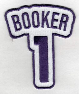 devin booker no. 1 patch - phoenix basketball jersey number embroidered diy sew or iron-on patch