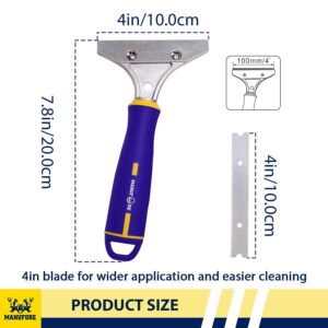 MANUFORE Long Handle Paint Scraper and Short Handle Paint Scraper Bundle