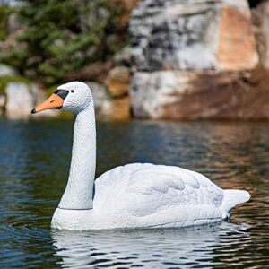 aquascape 74014 floating swan decoy, white