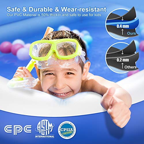 Hamdol Inflatable Swimming Pool, Kiddie Pool with Sprinkler, 99" X 72" X 22" Full-Sized Family Blow up Pool for Kids Toddlers Adults, Lounge Above Ground Pool for Backyard Indoor Outdoor for Age 3+