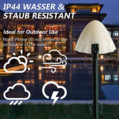 Outdoor Solar Garden Lights, Set of 12 Mini Light Outdoor Waterproof Cute Mushroom Shaped Pathway Landscape Lights for Yard Patio Party Wedding Festival Decoration (Warm White)