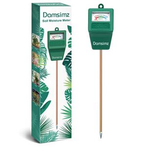 damsimz soil moisture meter, plant moisture meter, plant water meter hydrometer for plants care, gardening, farming, indoor & outdoor plants (no battery needed) green