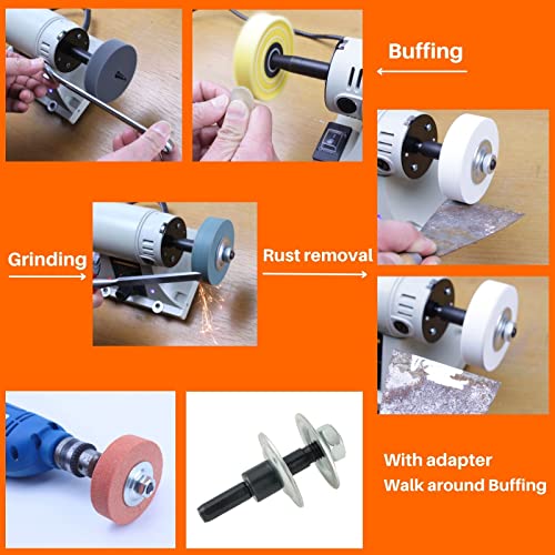 Amacupid Buffing Polishing Wheel Kits 3 inch, for Mini Bench Grinder、Electric Dril. Sharpening Knives Rust Removal Polishing.for Home DIY Grinding Polishing