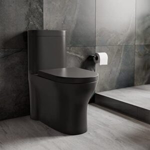 Swiss Madison SM-1T108MB Monaco One Piece Elongated Toilet Dual Flush, Matte Black