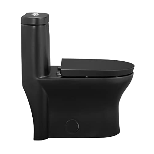 Swiss Madison SM-1T108MB Monaco One Piece Elongated Toilet Dual Flush, Matte Black