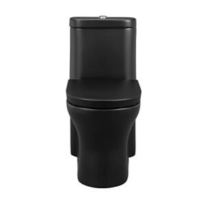 Swiss Madison SM-1T108MB Monaco One Piece Elongated Toilet Dual Flush, Matte Black