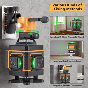 OMMO Laser Level, 16 Lines Green Self Leveling Tool, 160ft Green Beam Laser Level for Construction, Two 360° Vertical and Two 360° Horizontal Lines with Wall Bracket&Remote Controller