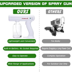 Portable Nano Blue Light Alcohol Atomizer Spray Gun Atomizer Spray Bottle Gun Atomizer Sprayer Nano Sprayer Gun Mist Gun for Cars,Home,Garden 27 OZ