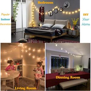 Meidaoduo Outdoor Globe String Lights White - G40 Outdoor Lights Patio String Lights Linkable Waterproof with 14 Shatterproof Clear Bulbs(2 Extra) for Wedding Party Pergola Gazebo Lights