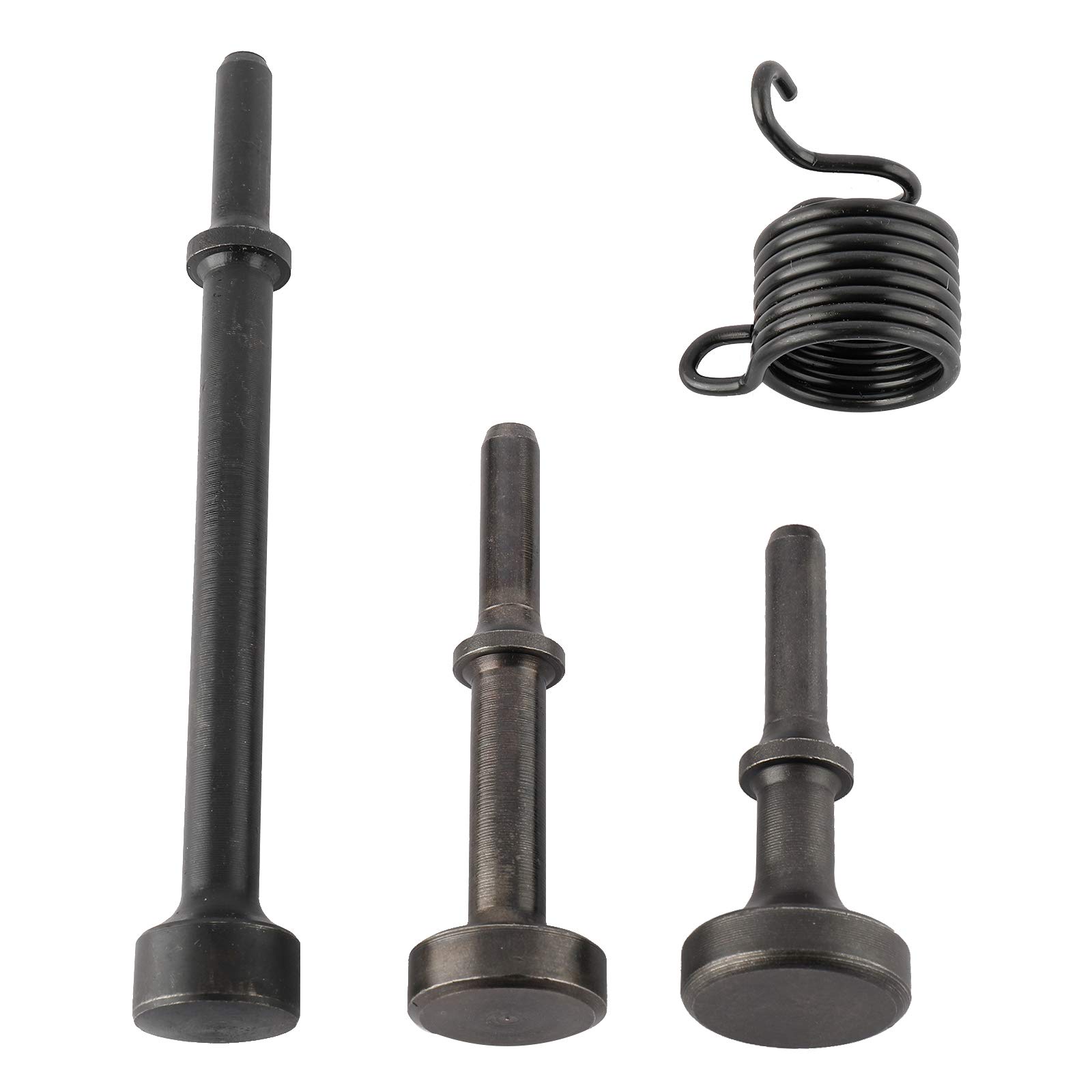 4 pcs Air Hammer Bits Accessories Including 3pcs 0.401'' (10mm) Shank Pneumatic Chisel Air Hammers and 1pc Spring