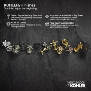 KOHLER 22066-2MB Graze Wall-Mount Pot Filler, Pot Filler Faucet, Pot Fillers Wall Mount, Vibrant Brushed Moderne Brass