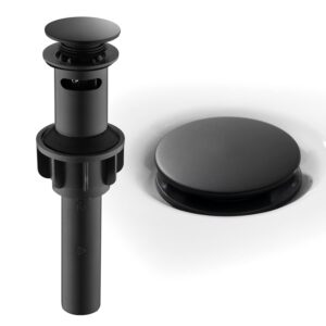 pop up bathroom sink drain with overflow matte black pop up drain stopper vessel sink lavatory vanity anti clog leak proofing