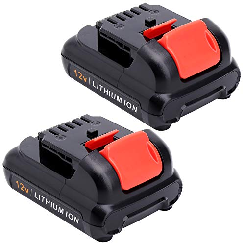 ELEFLY 2 Pack 12V 3.0Ah Lithium Battery Replacement for Dewalt 12V Battery DCB120 DCB124 DCB126, Compatible with Dewalt 12V Drill Tool Battery DCB121 DCB122 DCB123 DCB127