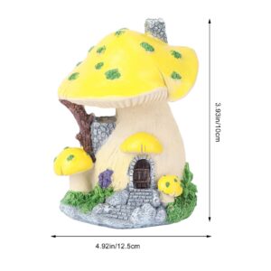 Happyyami Bonsai Ornaments Table Miniature Ornament Miniature Landscape Ornament Miniature Dollhouse Furniture Miniature House Figurine Micro Fairy House DIY Decoration Appendix Indoor