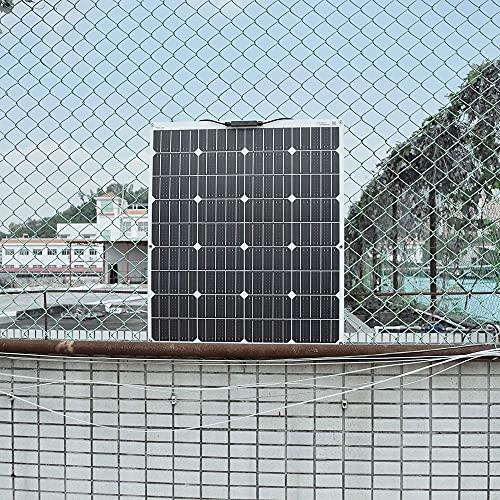 Socentralar Flexible Solar Panel 100W 12V, Monocrystalline Solar Panel 100 Watt, Portable Solar Panels Outdoor Power Charger,for Homes, RV, Boat, Uneven Surfaces