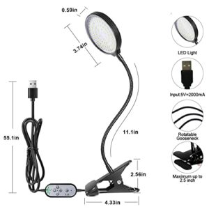 Grow Light 15W Sunlike Full Spectrum LED Plant Grow Lights with Timer Auto On/Off 4/8/12H Waterproof Grow Lamp for Indoor Plants, 5 Dimmable Levels, Adjustable Gooseneck