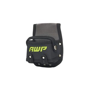 AWP Tape Measure Pouch with Metal Belt Clip and Tunnel Loop, Tool Belt Accessory