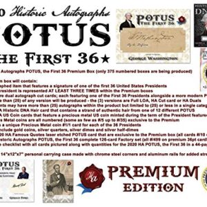 2020 Historic Autographs P.O.T.U.S. The First 36 BLASTER box (54 cards/bx)